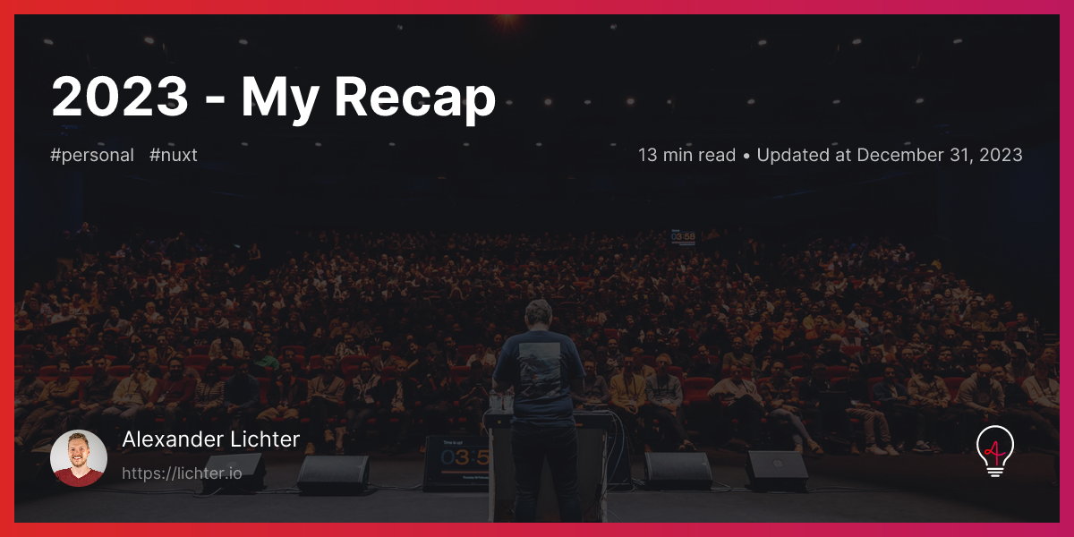 2023 My Recap - Alexander Lichter